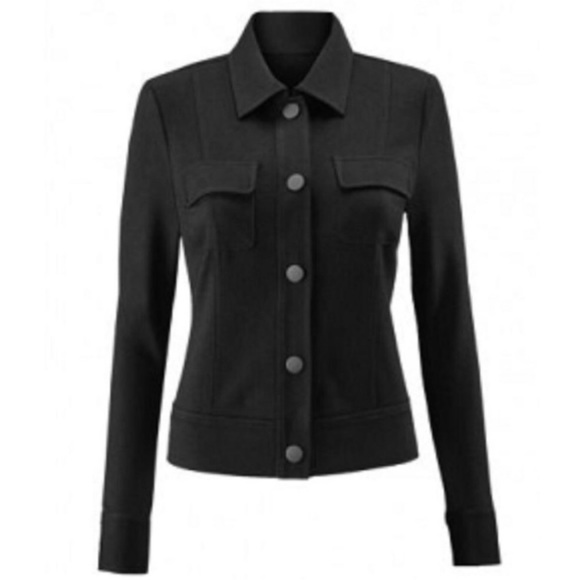 CAbi | Jackets & Coats | Cabi Essential Ponte Knit Stretch Button Down ...